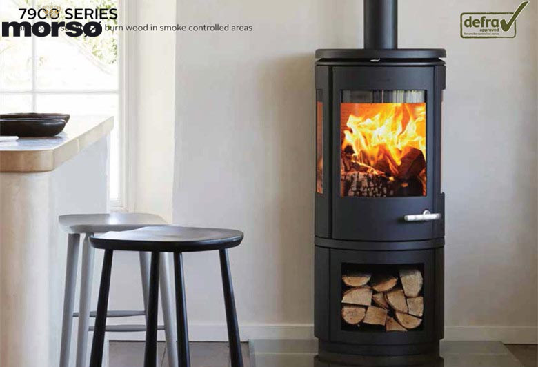 丹麦Morso 7943三面观火铸铁火炉 - Morso壁炉网站